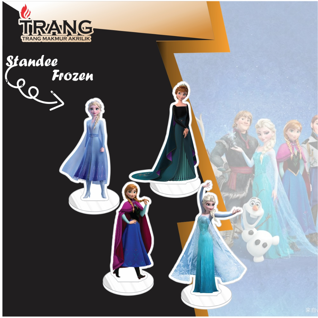 Jual Standee Figure Akrilik Frozen Elsa Anna / Standing Action figure ...