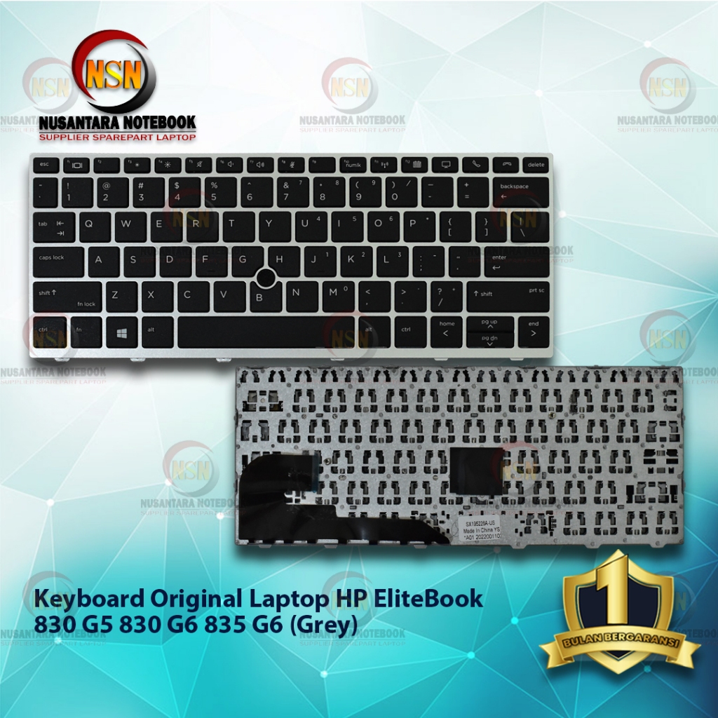 Jual Keyboard Original Laptop HP EliteBook 830 G5 830 G6 835 G6 (Grey ...