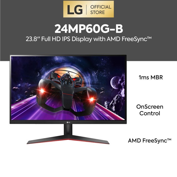 Jual Monitor LG 24MP60G FULL HD IPS 24" 23.8" with AMD FreeSync - RESMI ...