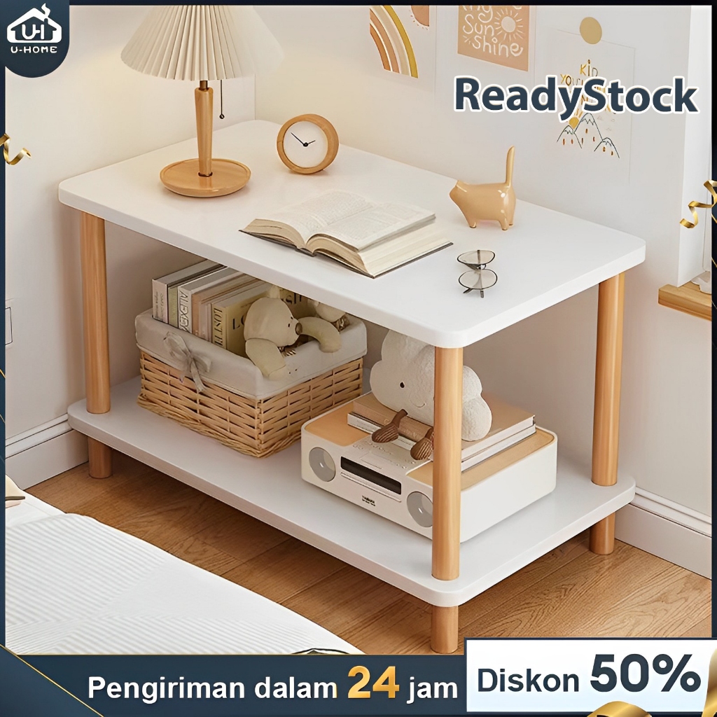 Jual Meja samping bedside table sudut minimalis bed side rak laci/Meja ...
