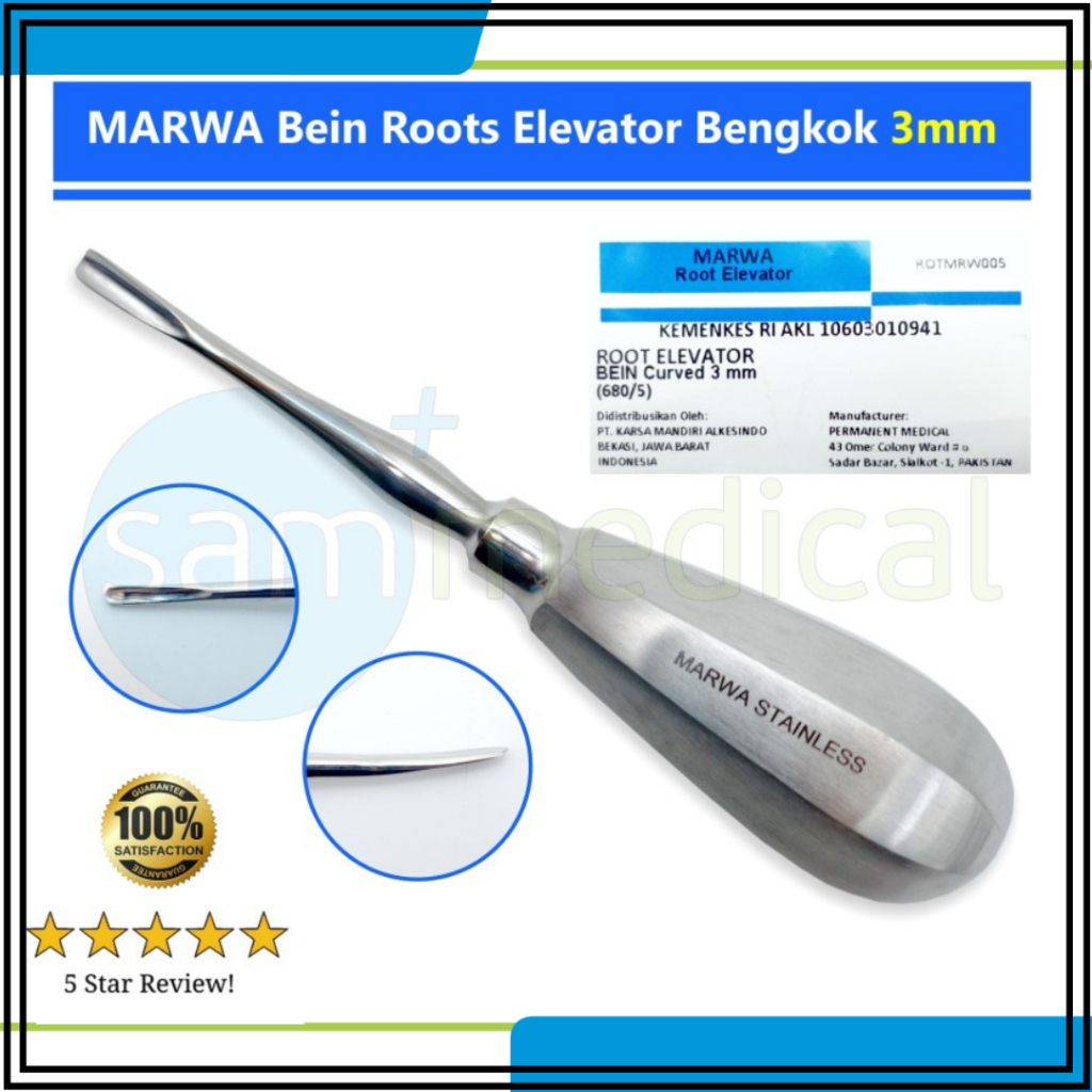 Jual MARWA Bein Root Elevator Bengkok 3mm | Shopee Indonesia