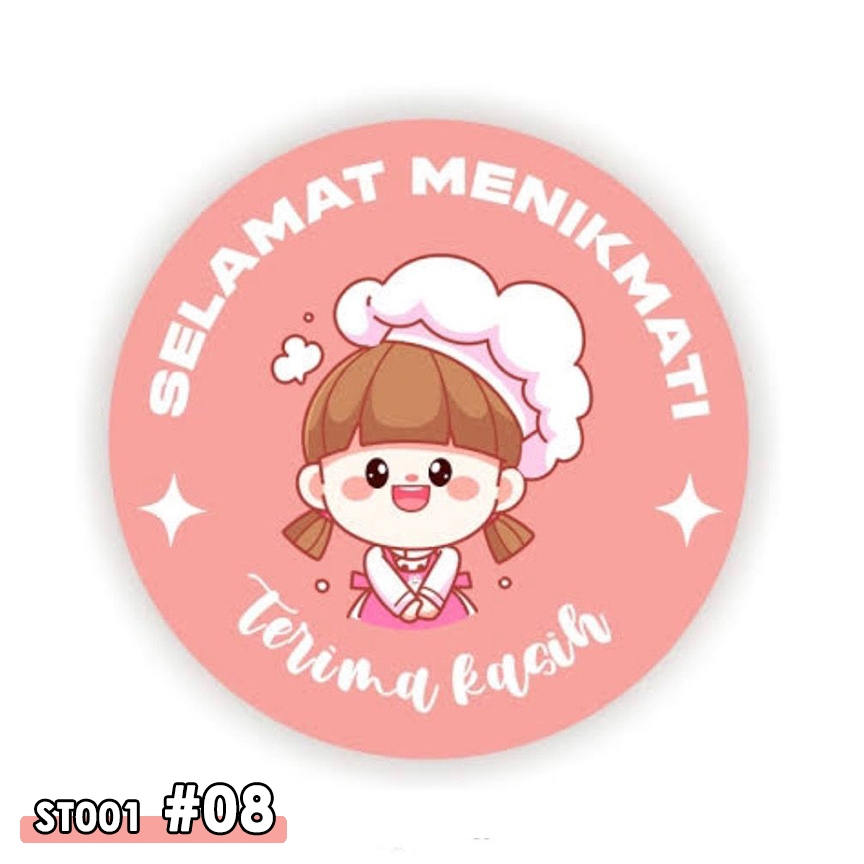 Jual Sticker Roll Tempat Makan Karakter Lucu 500 pcs 2.5 cm Stiker ...