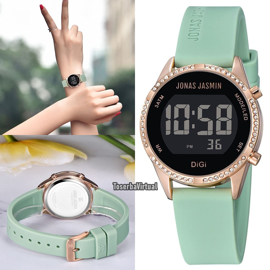 Jual Gratis Box Jam Tangan Wanita Jonas Jasmin 2249 Digital Permata ...