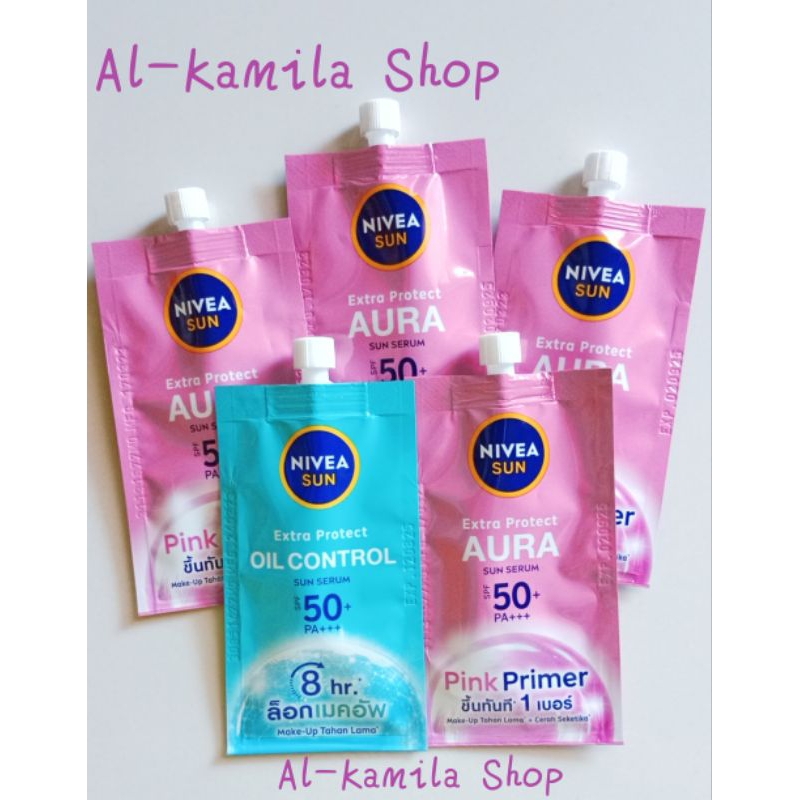 Jual NIVEA Sun Serum Extra Protect AURA Pink Primer || OIL CONTROL Sun ...