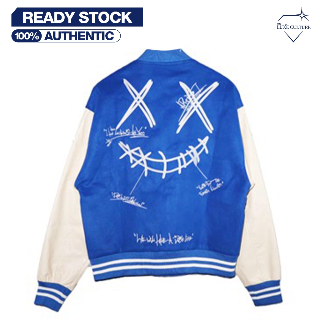 Jual Ricky Is Clown Stencil Logo Blue Varsity Jacket / Jaket Varsity ...