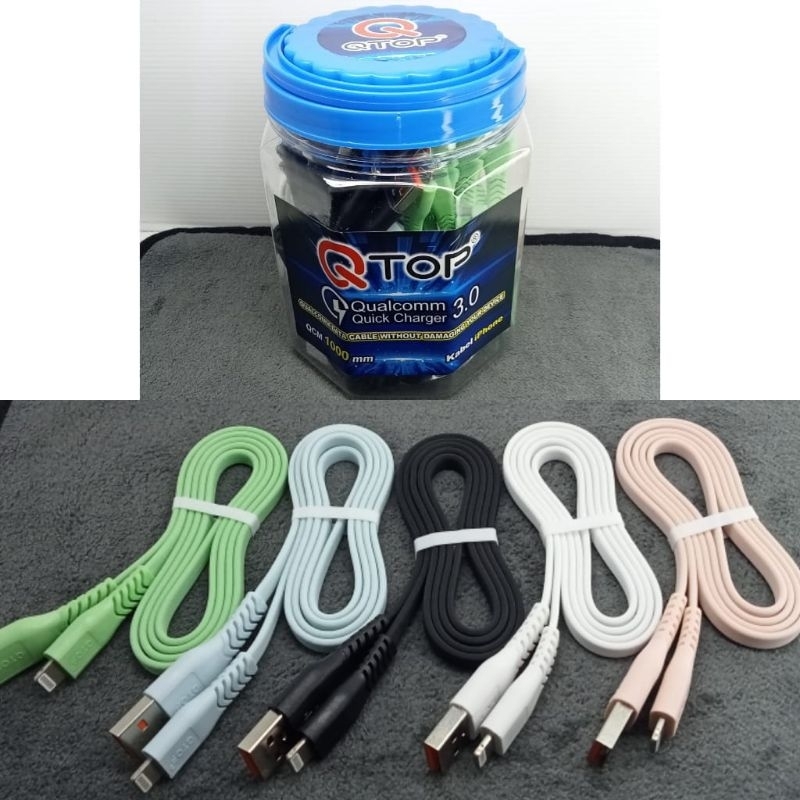 Jual ( ISI 20 ) Kabel Data QTOP USB KABEL MICRO / TYPE C / IOS ...