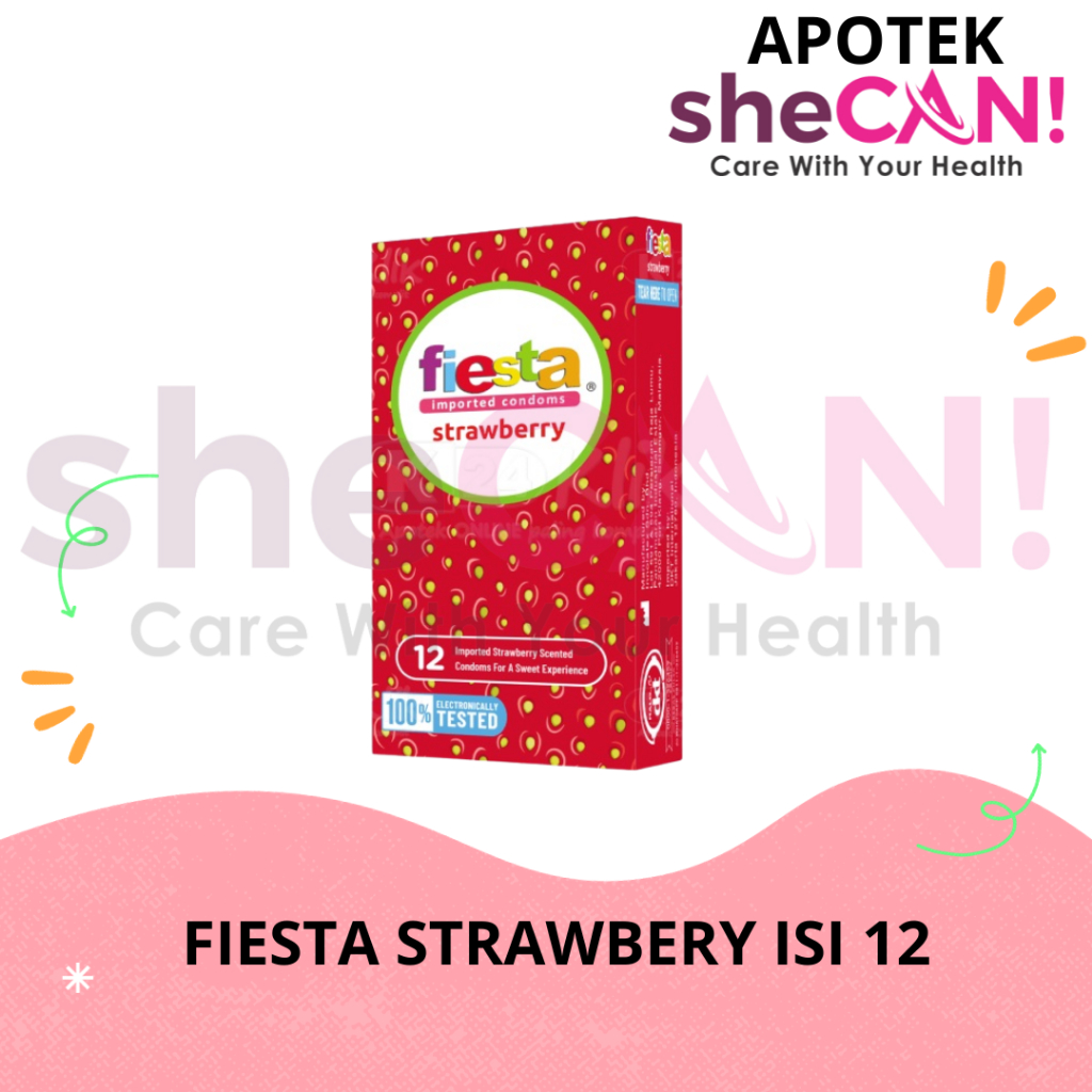 Jual Kondom Fiesta Isi 12 Sachet / Max Dotted / Party Pack / Strawberry ...