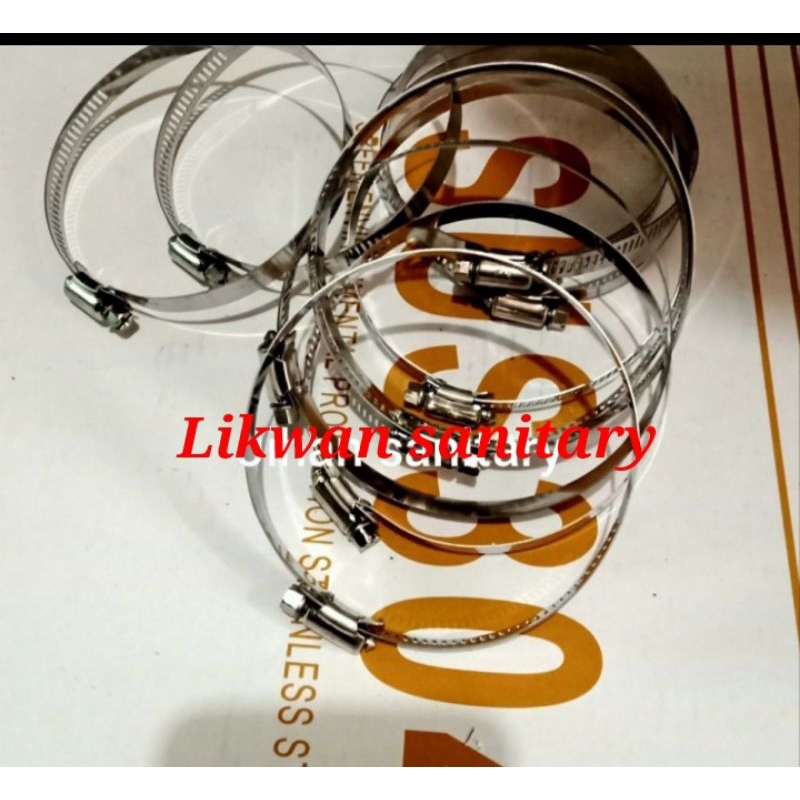 Jual klem flexible stainless 4" inch / klem flexible untuk pembuangan ...