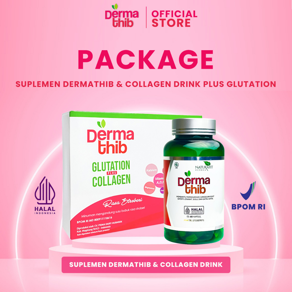 Jual Dermathib Paket Suplemen + Collagen Dermathib - Mencerahkan Kulit ...