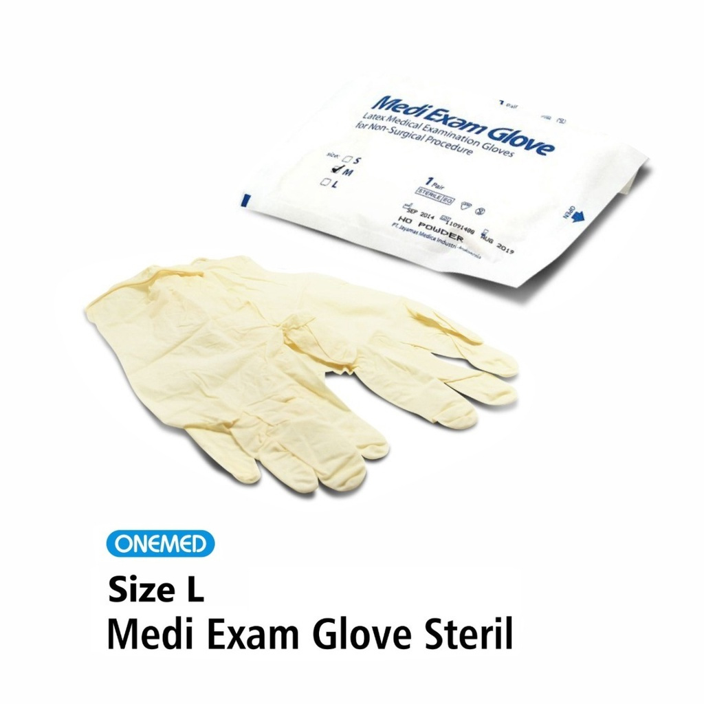 Jual Sarung Tangan Steril Handscoon Sterile / Medi Exam Glove Handscoon Steril kemasan per ...