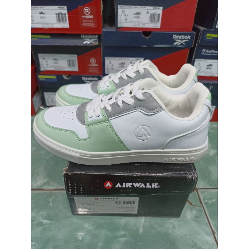 Jual Airwalk Rarrin Sepatu Original Putih/Hijau/Abu | Shopee Indonesia