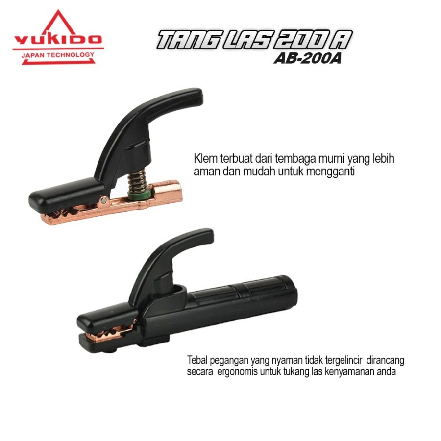 Jual (COD CEK DULU) TANG LAS YUKIDO 200A ELECTRODE WELDING HOLDER 200 AMPERE TAHAN PANAS ...