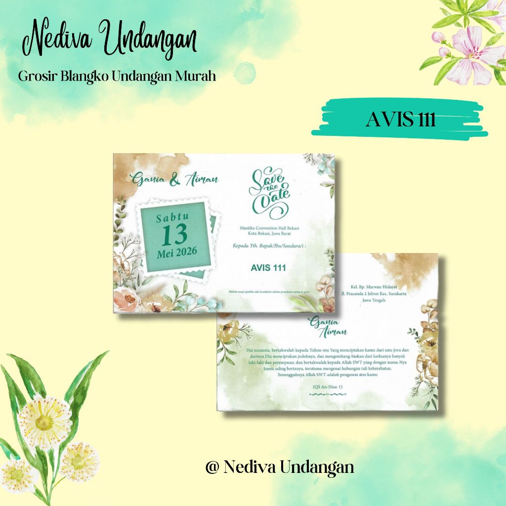 Jual Blangko Undangan Avis 111 Harga Murah | Shopee Indonesia