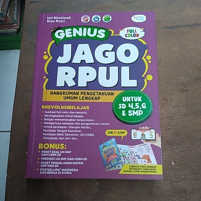 Jual buku genius jago RPAL dan RPUL full color untuk sd kelas 4/5/6 dan ...