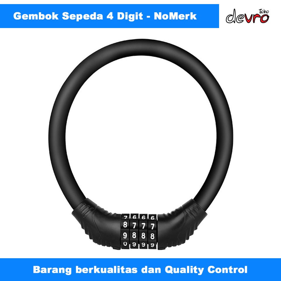 Jual Gembok Sepeda Bicycle Lock Kode Angka Password 4 / 5 Digit - Angka ...