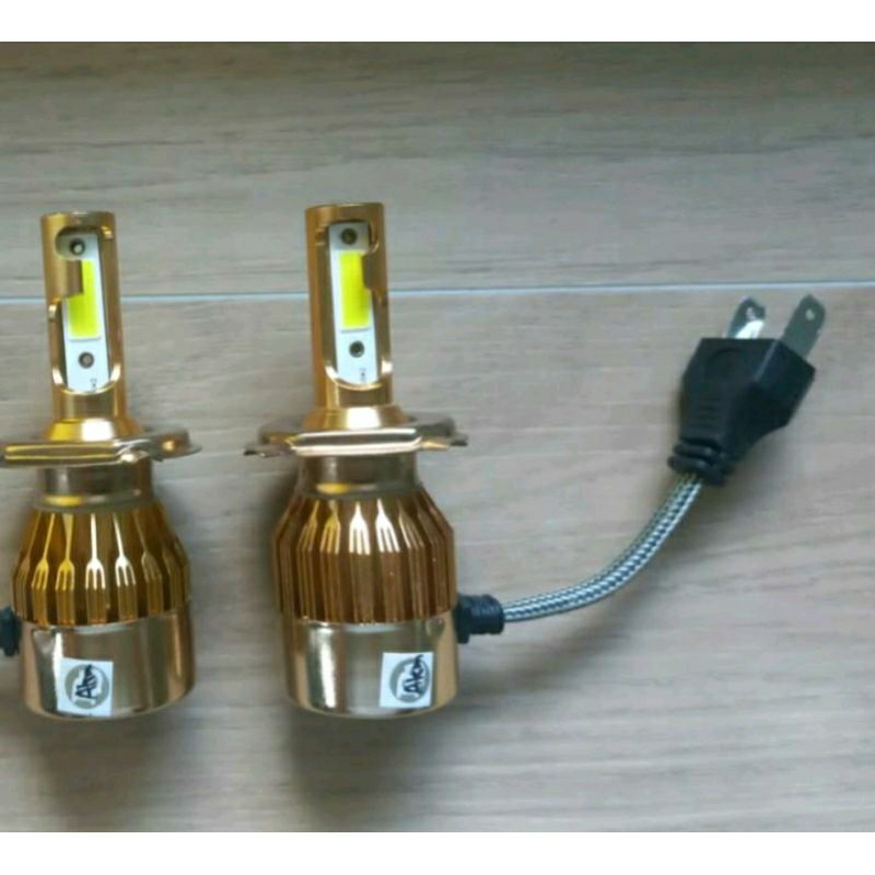 Jual Lampu led H4, H11 gold nyala putih / hid led H4, H11 gold / dop ...