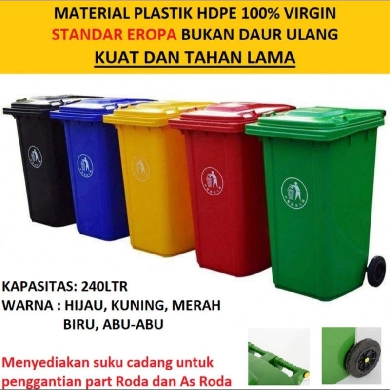 Jual TEMPAT SAMPAH BESAR 240 LITER HDPE | Shopee Indonesia