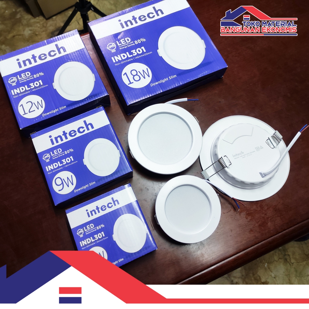 Jual Intech Inlite Lampu Led Plafon Inbow Slim Downlight Putih 12w ...
