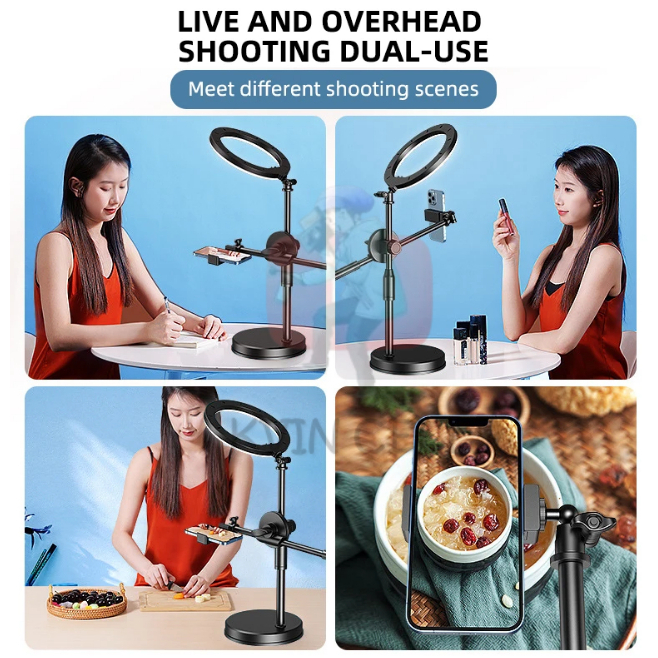 Jual Tripod Overhead Stand Hp Profesional Camera Ringlight + Lampu ...