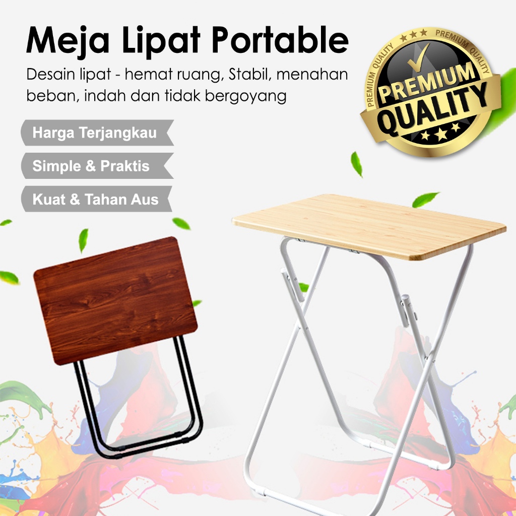 Jual Meja Lipat Portable/Meja Lipat Panjang 60cm/Meja Makan/Meja Belajar/Meja Komputer Laptop ...