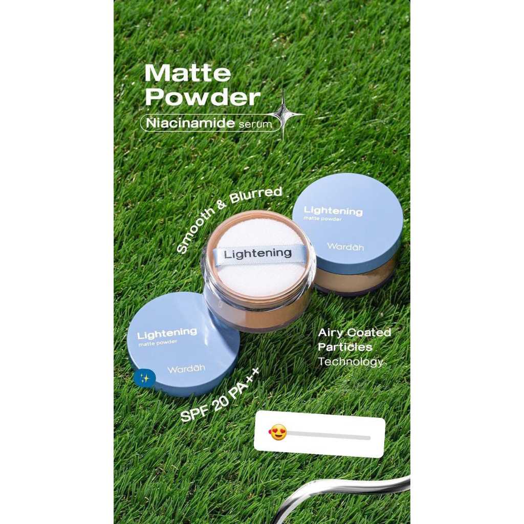 Jual WARDAH Lightening Matte Powder SPF 20 PA++ 20 gr | Shopee Indonesia