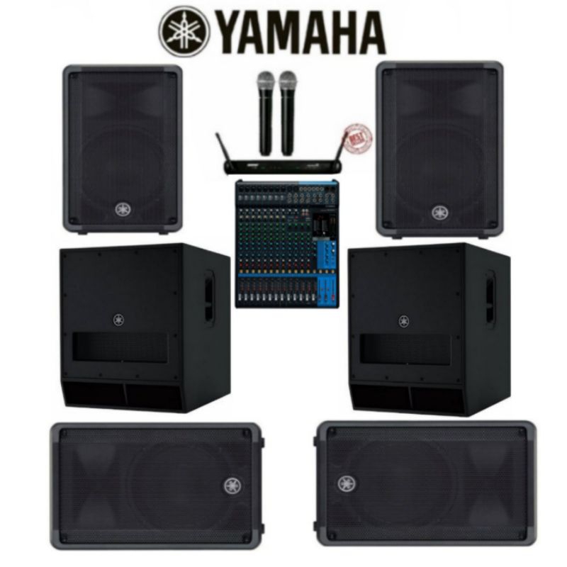 Jual Paket Sound System Yamaha DBR-15 Plus Subwoofer Yamaha DXS 18 Original | Shopee Indonesia