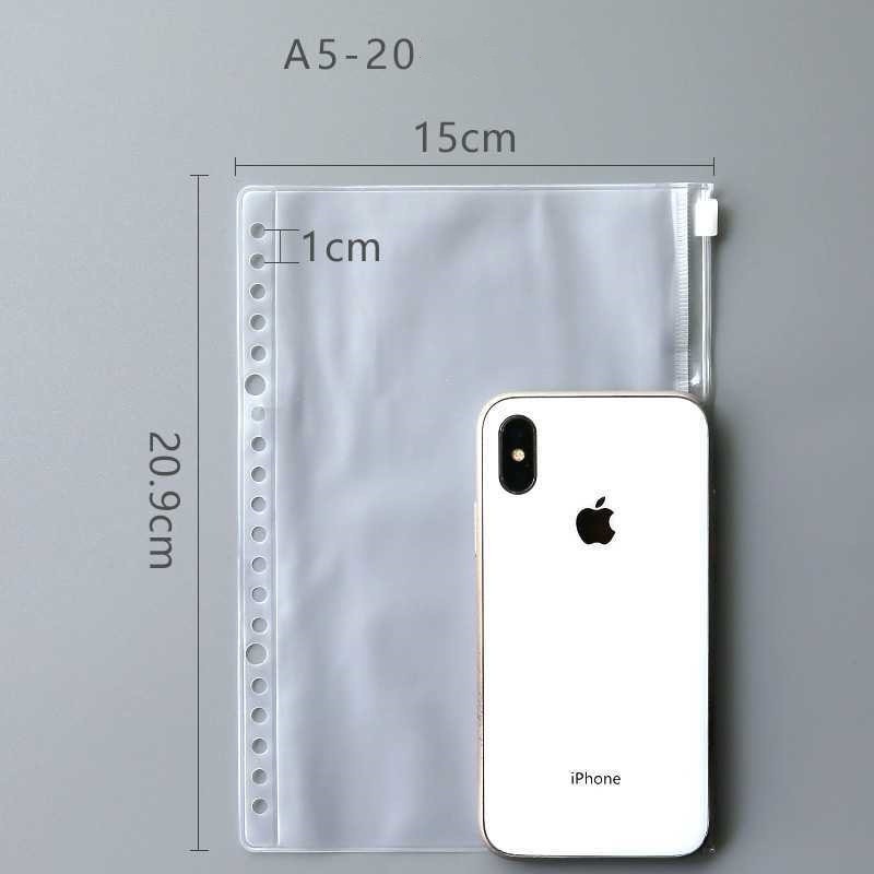 Jual Zipper Pocket Binder A5 A6 A7 B5 A4 Transparent / Ziplock Bag ...
