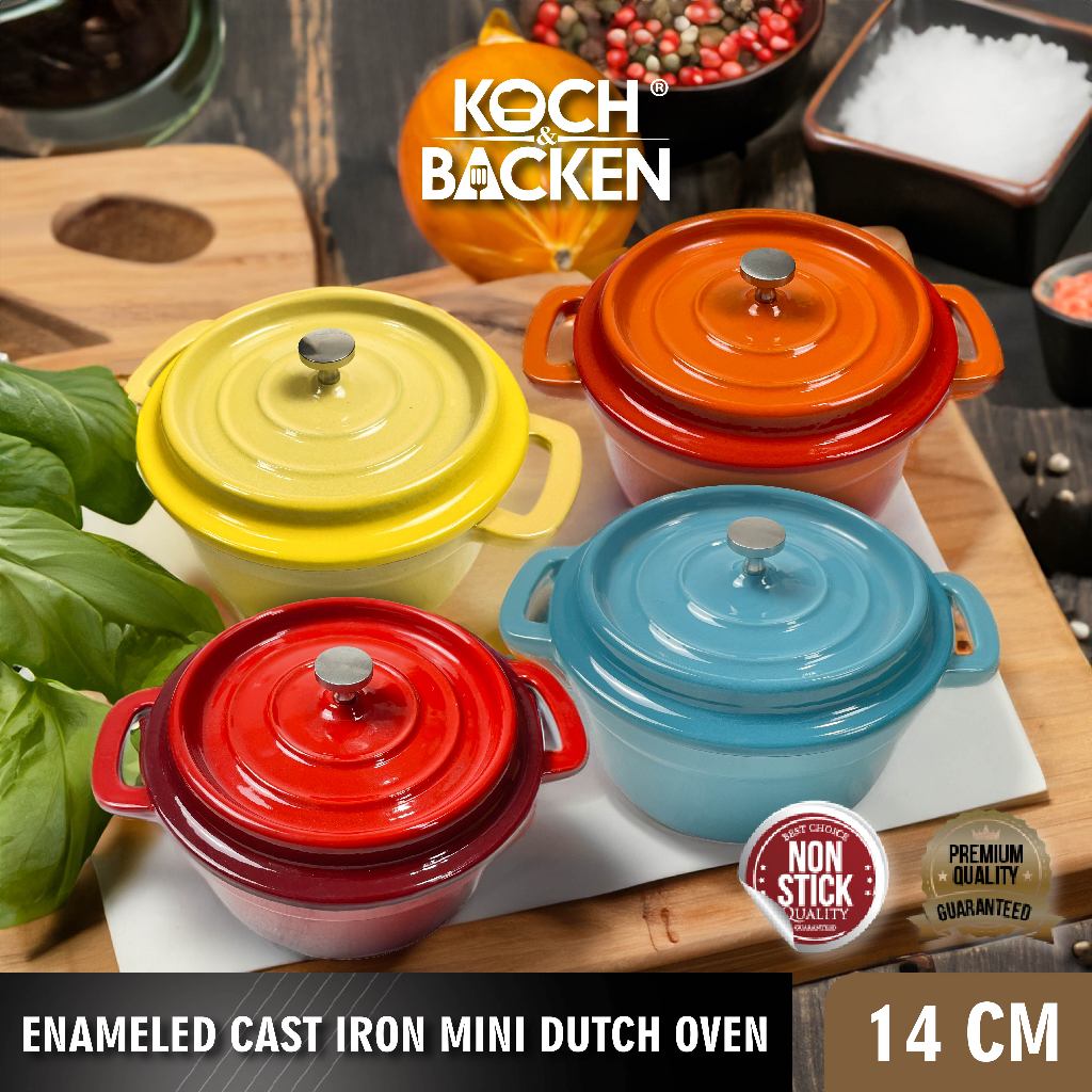 Jual KOCH&BACKEN Enamel Cast Iron Mini Dutch Oven 14cm - Panci MPASI ...