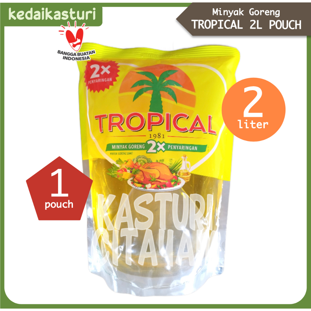 Jual Tropical 2 Liter Minyak Goreng - 1 Pouch | Shopee Indonesia