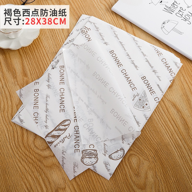 Jual Wax paper 28x38cm 50lembar / kertas roti motif / baking paper ...