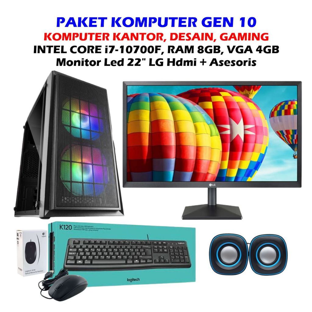 Jual CPU KOMPUTER KANTOR GEN 10 CORE i5-10400F - PAKET KOMPUTER GAMING INTEL CORE i5-10400F GEN ...