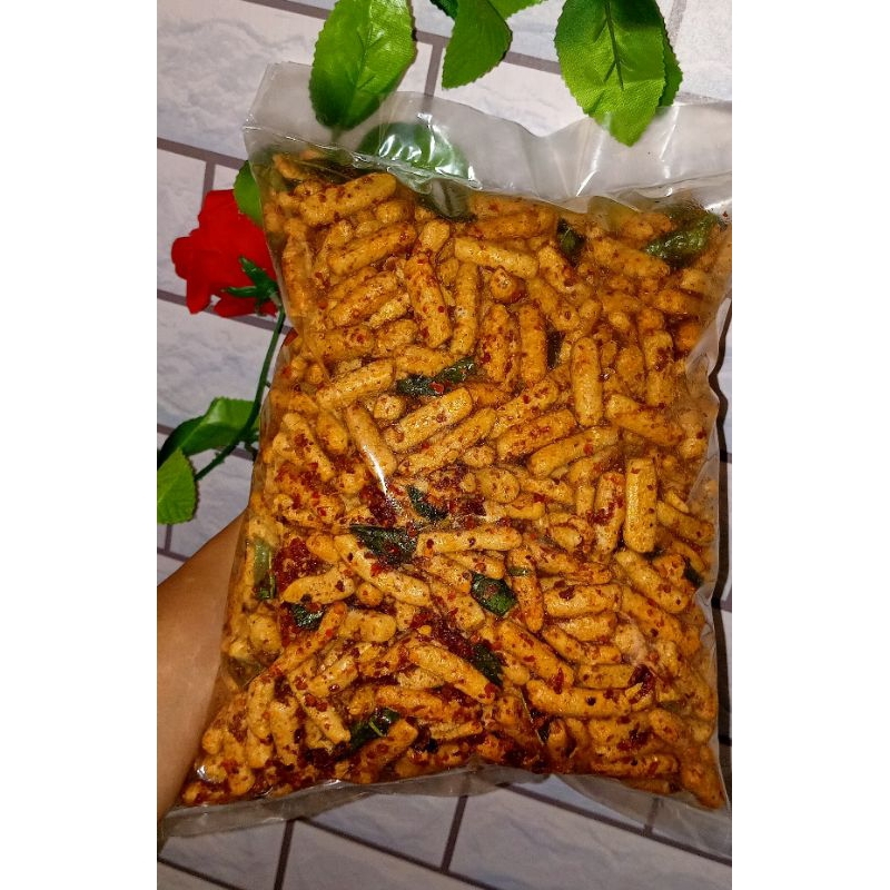 Jual 250gr (¼kg) Basreng Stik Pedas Daun Jeruk Balado BBQ Original Baso ...