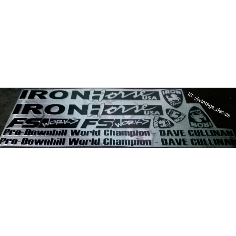 Jual sticker decals replacement Iron Horse FS work | Shopee Indonesia