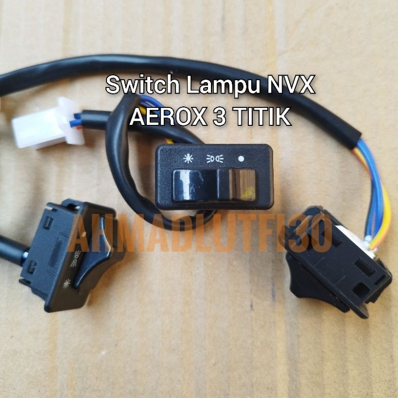Jual switch saklar lampu NVX Aerox 155 3 titik PNP mio series Mx soul xeon dll | Shopee Indonesia