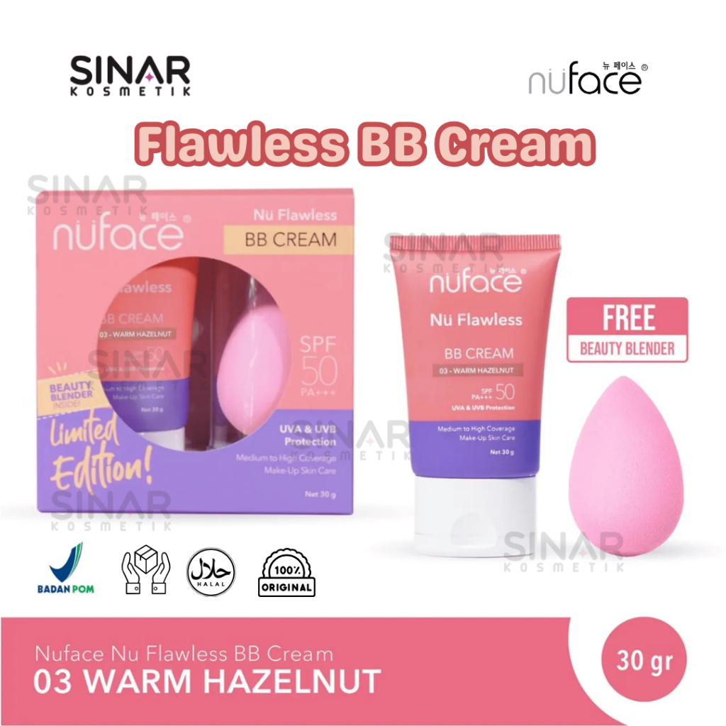 Jual Nu Face Nu Flawless BB Cream SPF 50+++ 30gr Nuface | Shopee Indonesia