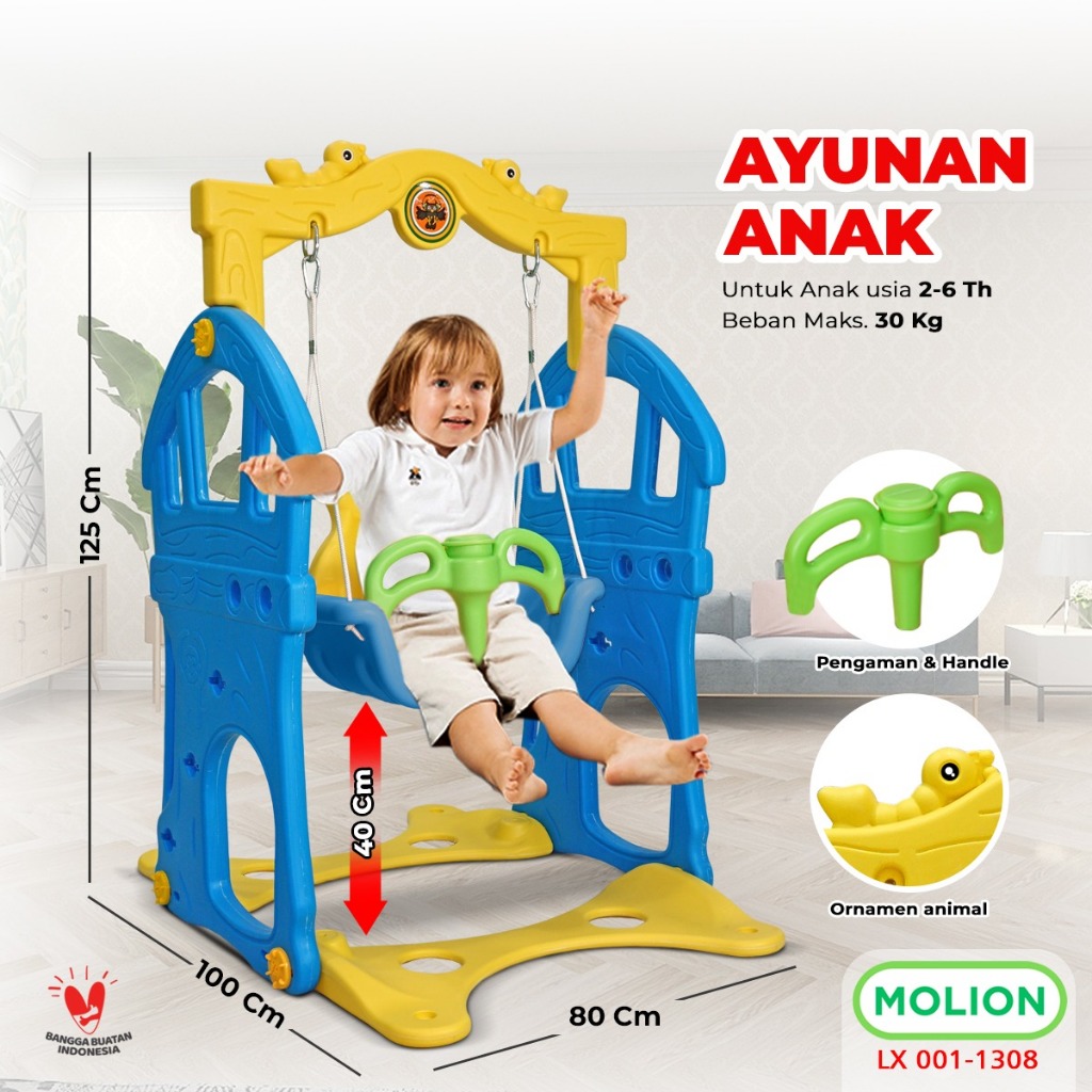Jual MOLION SNI Ayunan Anak Mainan Anak Ayunan Karakter Playground ...