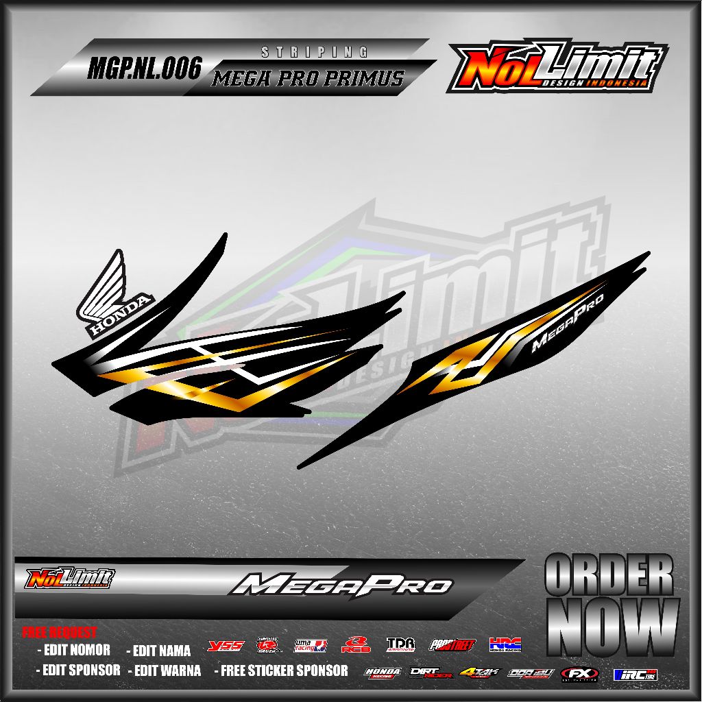 Jual Sticker Striping MEGAPRO PRIMUS - Striping Variasi Motor MEGAPRO ...