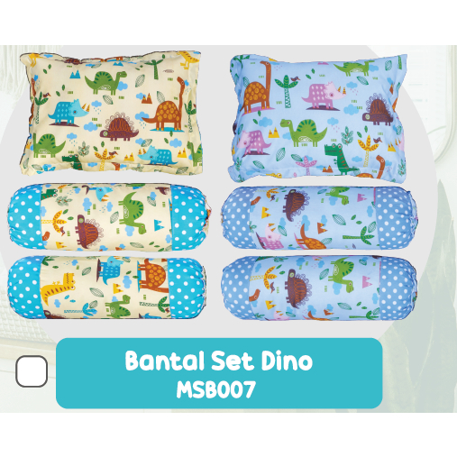 Jual Bantal Bayi Set 2 in1 Dino Series (Free packanging) | Shopee Indonesia