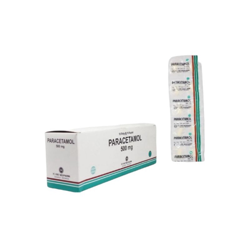 Jual PARACETAMOL 500 MG BOX 100 TABLET FIRST MEDIPHARMA (PARASETAMOL ...