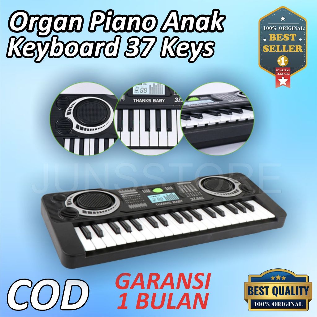 Jual ORGAN PIANO ANAK MUSICAL KEYBOARD 37 KEYS JINLEZHI PD880 / ORJEN ...