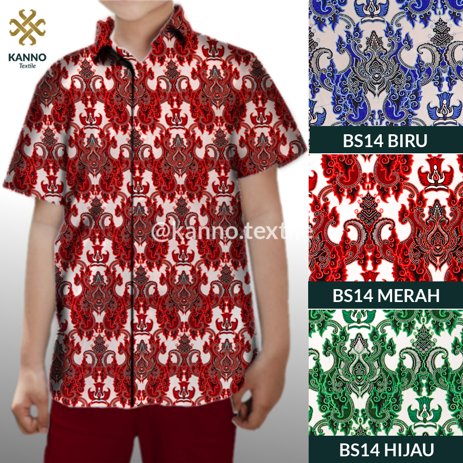 Jual KAIN BATIK SERAGAM SEKOLAH BAHAN BSY SANWOS BS14 MERAH/HIJAU/BIRU | Shopee Indonesia