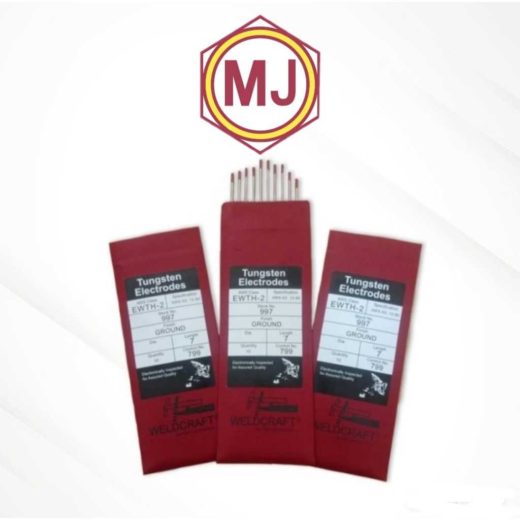 Jual Tungsten Electrodes red 2.4mm x175L /Jarum Argon Merah 2,4mm ...