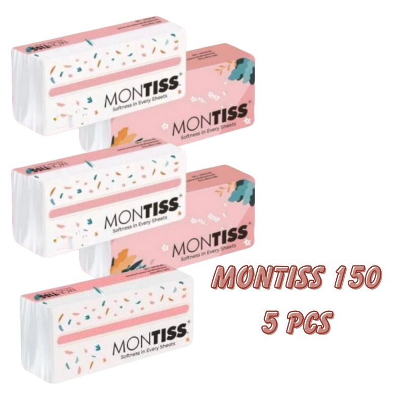 Jual Tisu Montiss 150 sheet/ Tisu wajah montiss lembut 150 sheet ISI 5 ...