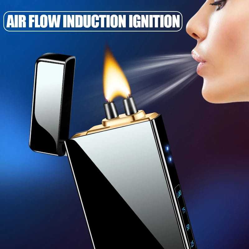 Jual korek api Tiup usb listrik elektrik plasma arc sensor lighter 2416 ...