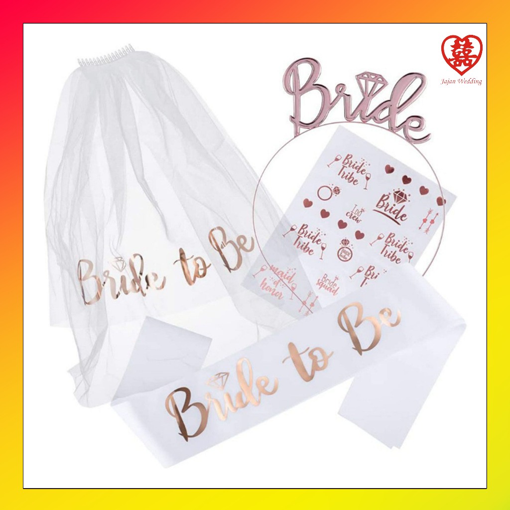 Jual JW BRIDAL SHOWER Party SET Lengkap Kualitas Premium Selempang/Sash ...