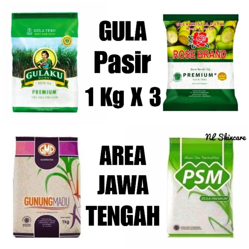 Jual [TERLARIS] PAKET GULA 3 PCS 1kg GULA KEMASAN MURAH AREA JATENG ...