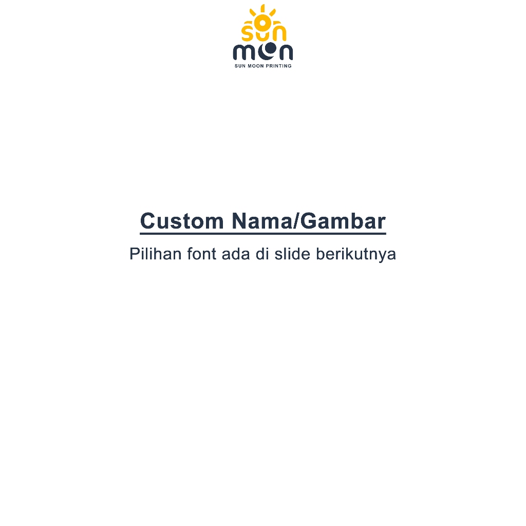 Jual Sun Moon Printing Custom Nama/Gambar Penambahan Nama di Tumbler ...