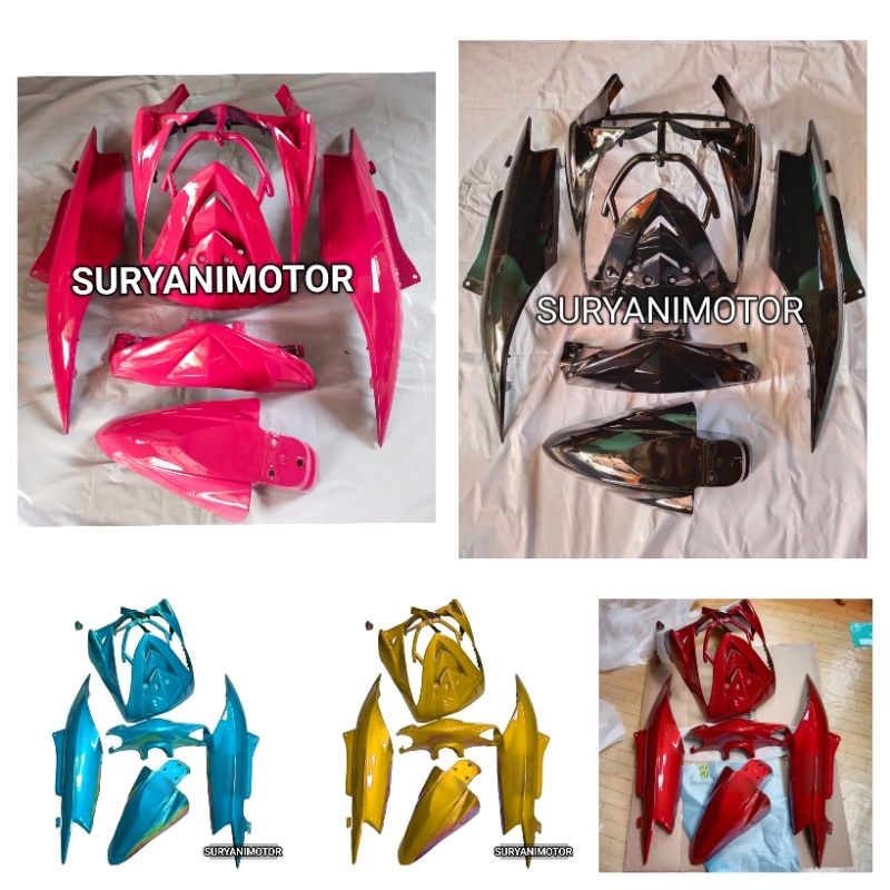 Jual FULL HALUS COVER BODY YAMAHA MIO SOUL KARBU WARNA HITAM DAN MERAH ...