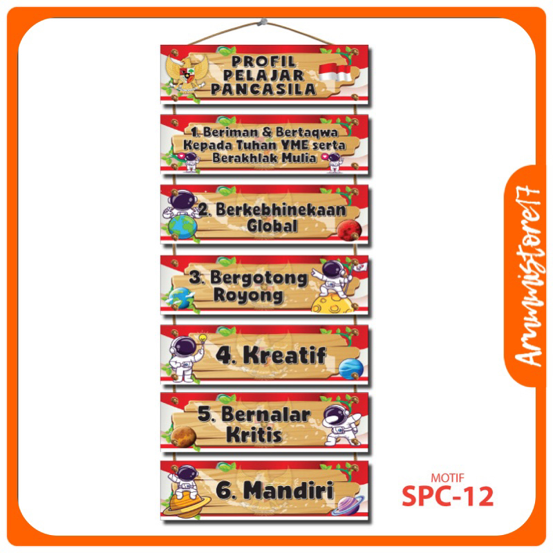 Jual Dekorasi Dinding Kelas Profil Pelajar Pancasila Gantung Tali 7 Susun (Kode: SPC) | Shopee ...
