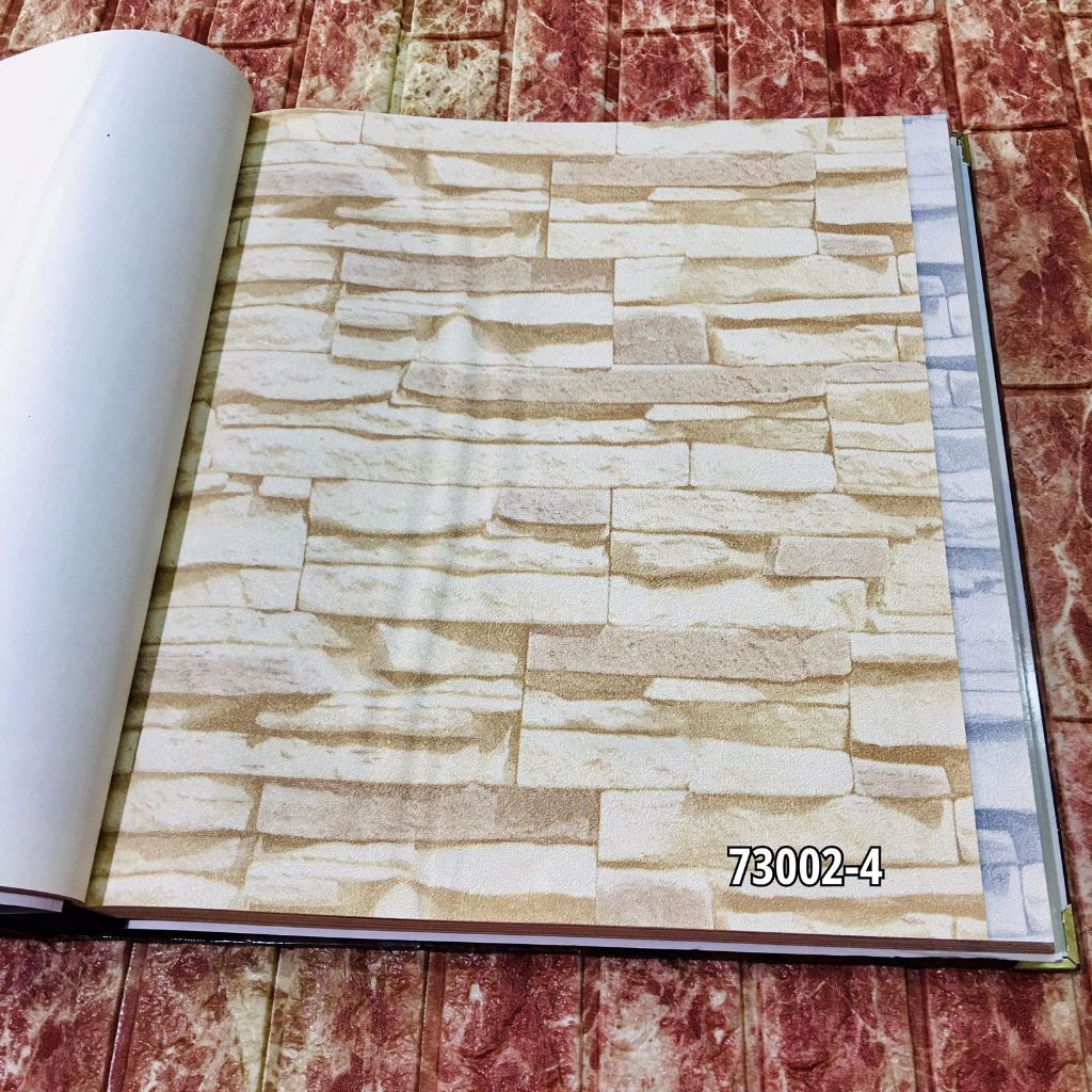 Jual WALLPAPER DINDING MMOTIF BATU ALAM 3D NATURAL CREAM COKLAT NATURE ...